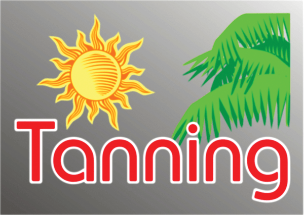 Tanning With Sun Static Cling - Tanning Supplies Unlimited